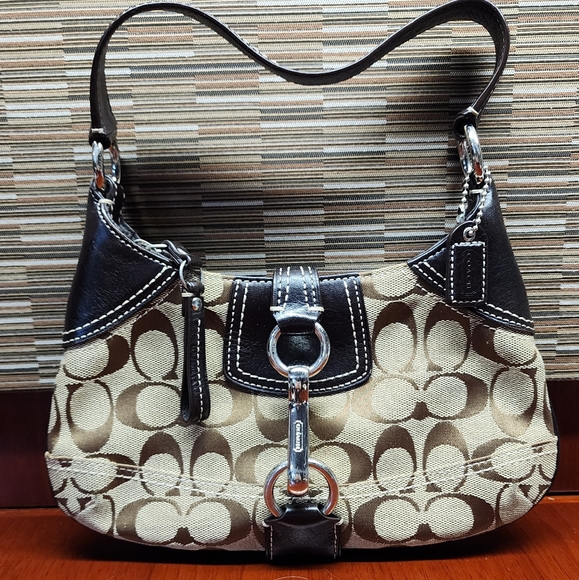 Coach | Bags | Coach Signature Canvas Small Shoulder Bag | Poshmark